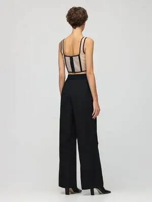 DION LEE Cotton & Nylon Wide Leg Pants