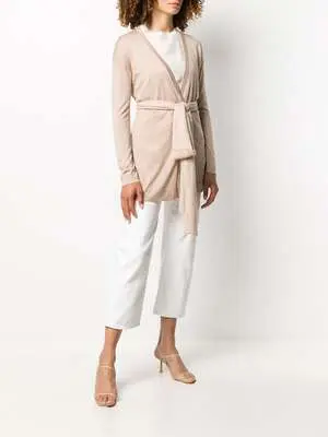 Fabiana Filippi Silk Waist-tied Cardigan