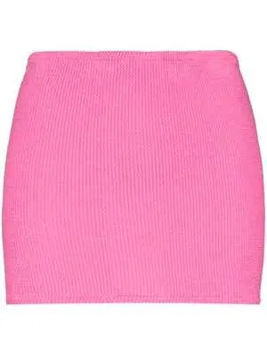 Hunza G Crinkled-effect Mini Skirt - Pink