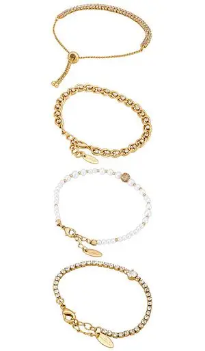 Ettika Metallic Chain Bracelet Set
