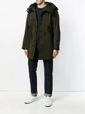 TEN C Hooded Coat - Green