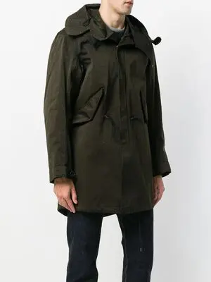 TEN C Hooded Coat - Green