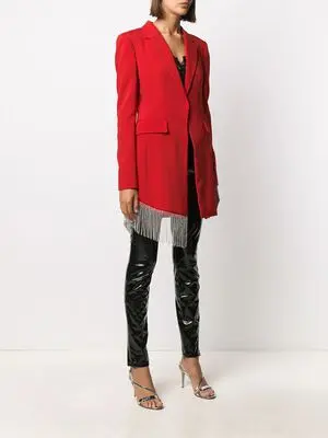 Philipp Plein Crystal Fringe Blazer