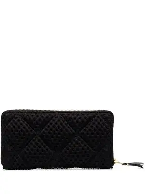 Comme Des Garçons Textured Ziparound Wallet - Black