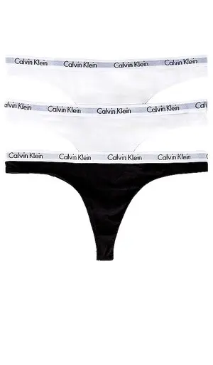 Calvin Klein Carousel 3 Pack Underwear In White,black,grey - White & Black