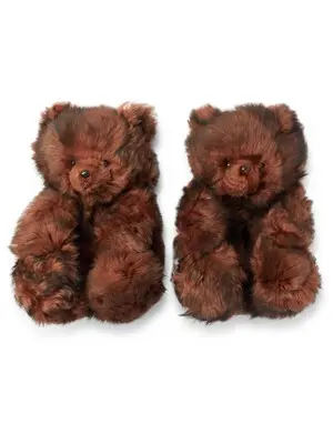 Vetements Hug Me Bear Shearling Slippers
