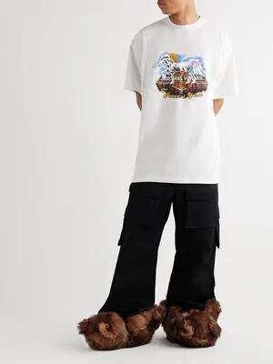 Vetements Hug Me Bear Shearling Slippers