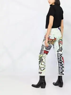 Philipp Plein Logo-patch Paint Splatter Jeans