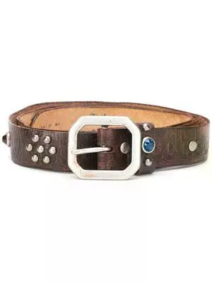 Ralph Lauren Rasco Studded Leather Belt - Brown