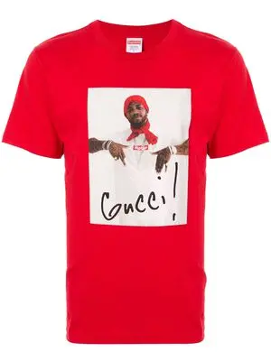 Supreme Gucci Mane Photo-print T-shirt - Red