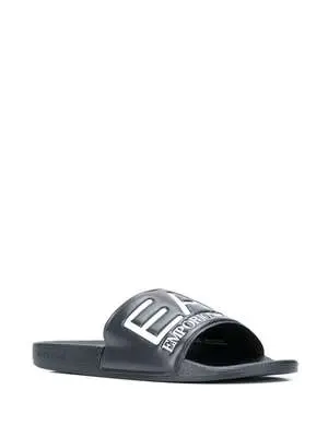 Emporio Armani Logo Embossed Slides