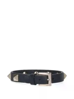 Valentino Garavani Rockstud Calfskin Bracelet - Black