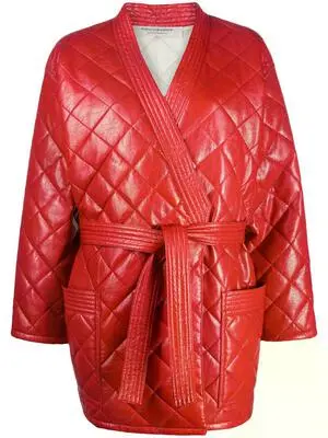 Philosophy Di Lorenzo Serafini Quilted Front Tie Coat