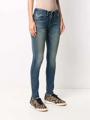 Ralph Lauren Stonewashed Mid-rise Skinny Jeans