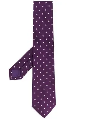 Ralph Lauren Purple Label Polka-dot Silk Neck Tie