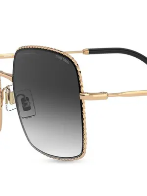 Miu Miu Square-frame Sunglasses - Yellow