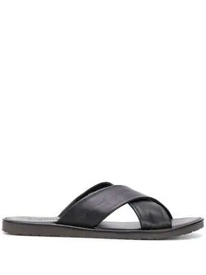 SCAROSSO Adriano Crossover Sandals - Black