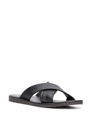 SCAROSSO Adriano Crossover Sandals - Black