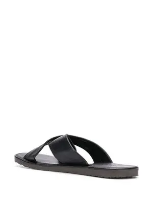 SCAROSSO Adriano Crossover Sandals - Black