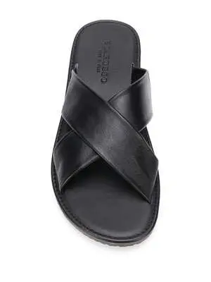 SCAROSSO Adriano Crossover Sandals - Black