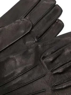 Paul Smith Striped Trim Leather Gloves