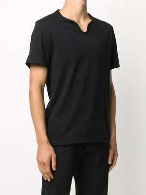 Zadig&Voltaire Monastir Henley-neck T-shirt - Black