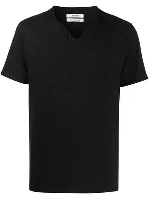 Zadig&Voltaire Monastir Henley-neck T-shirt - Black