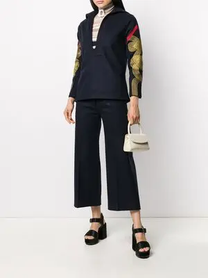 PATOU Cropped Tailored Trousers - Blue