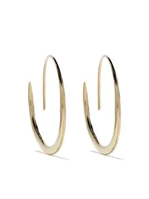 WOUTERS & HENDRIX 18kt Hammered Hoop Earrings - Gold