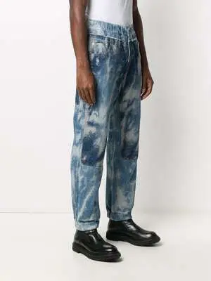 AMBUSH Acid Wash Denim Track Pants