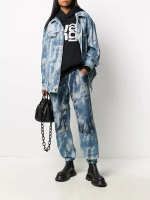AMBUSH Acid Wash Denim Track Pants