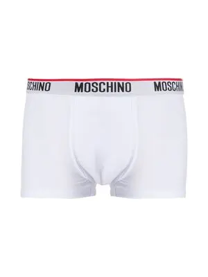 Moschino Logo Boxers - White