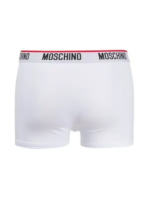 Moschino Logo Boxers - White