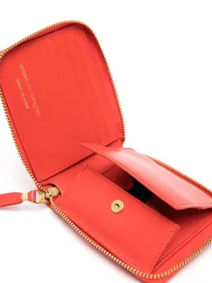 Comme Des Garçons Zip-around Leather Wallet - Orange