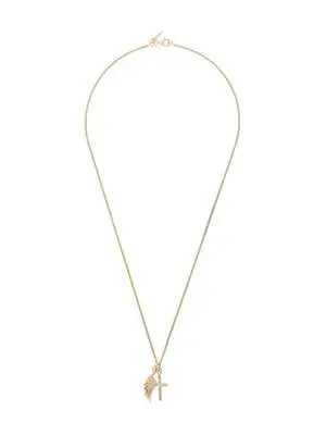 Emanuele Bicocchi Cross Wing Pendant Necklace - Gold