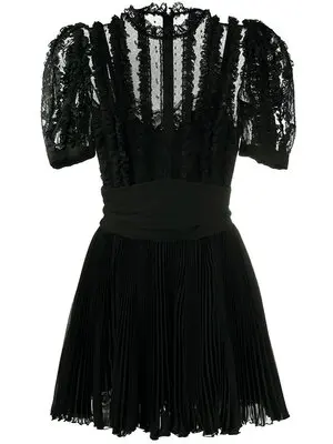 Dolce & Gabbana - Ruched Puff-sleeve Mini Dress
