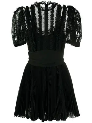 Dolce & Gabbana - Ruched Puff-sleeve Mini Dress