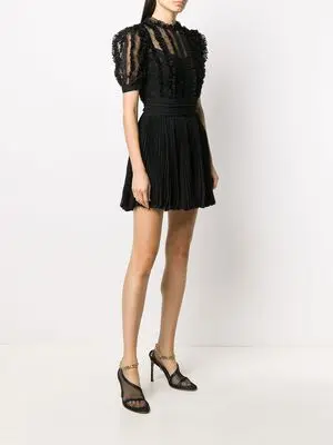 Dolce & Gabbana - Ruched Puff-sleeve Mini Dress