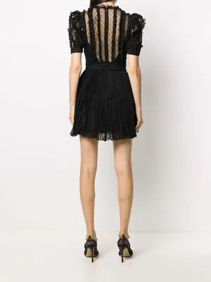 Dolce & Gabbana - Ruched Puff-sleeve Mini Dress