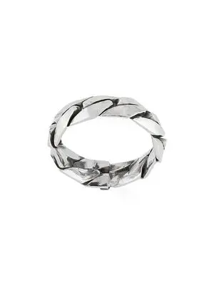 Emanuele Bicocchi Engraved-logo Band Ring - Metallic