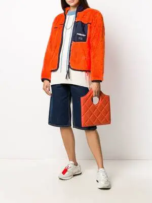 AMBUSH Logo-print Fleece Zip-up Jacket