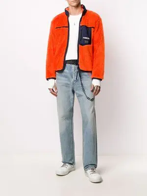 AMBUSH Logo-print Fleece Zip-up Jacket