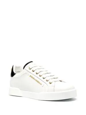 Dolce & Gabbana Portofino Logo-embellished Low-top Sneakers - White