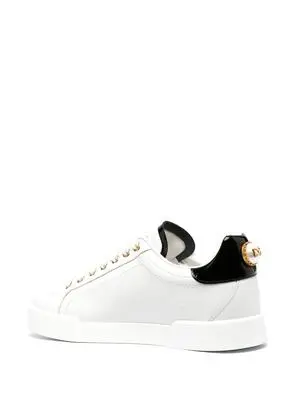 Dolce & Gabbana Portofino Logo-embellished Low-top Sneakers - White