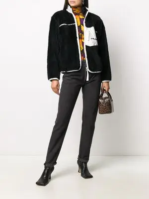 AMBUSH Logo-print Fleece Jacket - Black