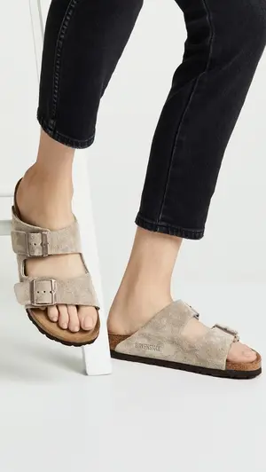 BIRKENSTOCK Arizona Soft Footbed Sandals - Taupe