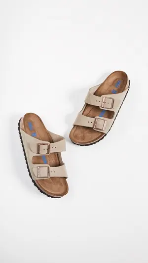 BIRKENSTOCK Arizona Soft Footbed Sandals - Taupe