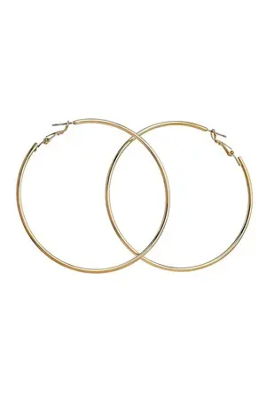 KENNETH JAY LANE Medium Wire Hoop Earrings