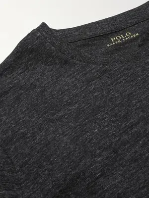 Polo Ralph Lauren Slim-fit Mélange Cotton-jersey T-shirt - Gray