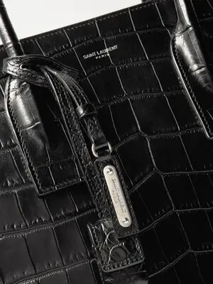 Saint Laurent Croc-effect Leather Tote Bag